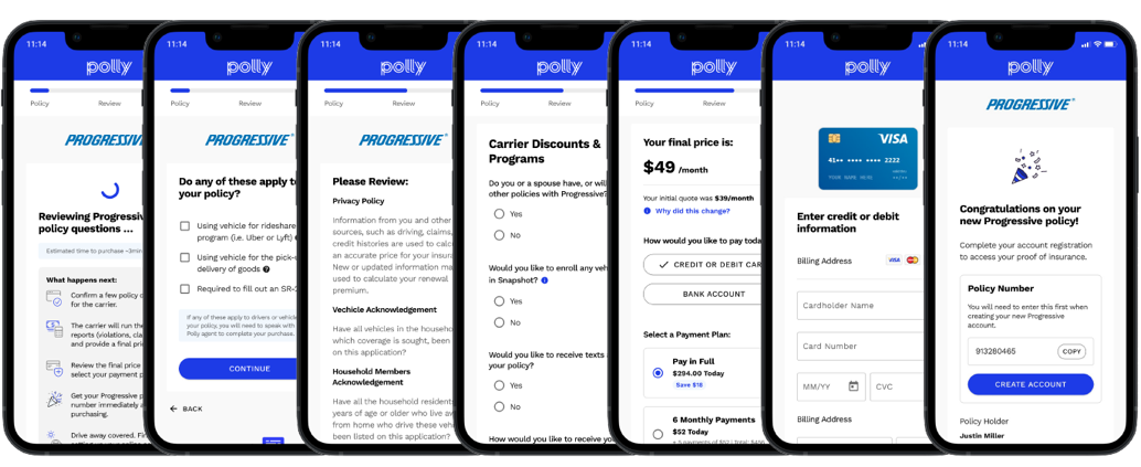 Polly Buy Online: 2X Faster Auto Insurance to Car Shoppers